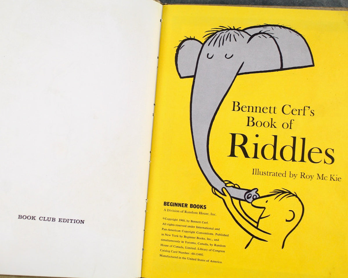 Book of Riddles and More Riddles by Bennett Nerf | 1960/ 1961 | Vintag ...