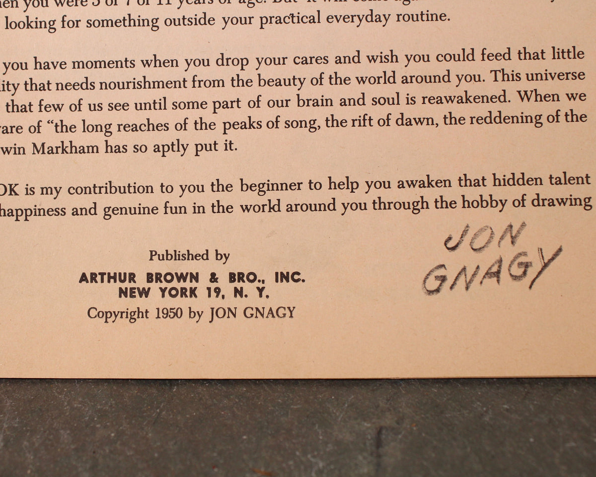 Learn to Draw with John Gnagy | 1950 Art Instruction Book | Vintage Dr ...