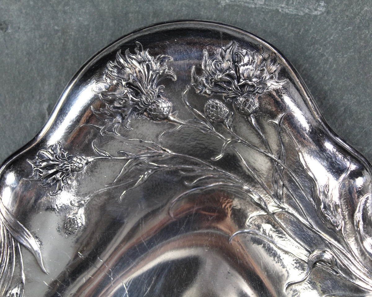 Vintage James W Tufts Silver Plated Dish | Triangle Thistle Dish | Vin ...