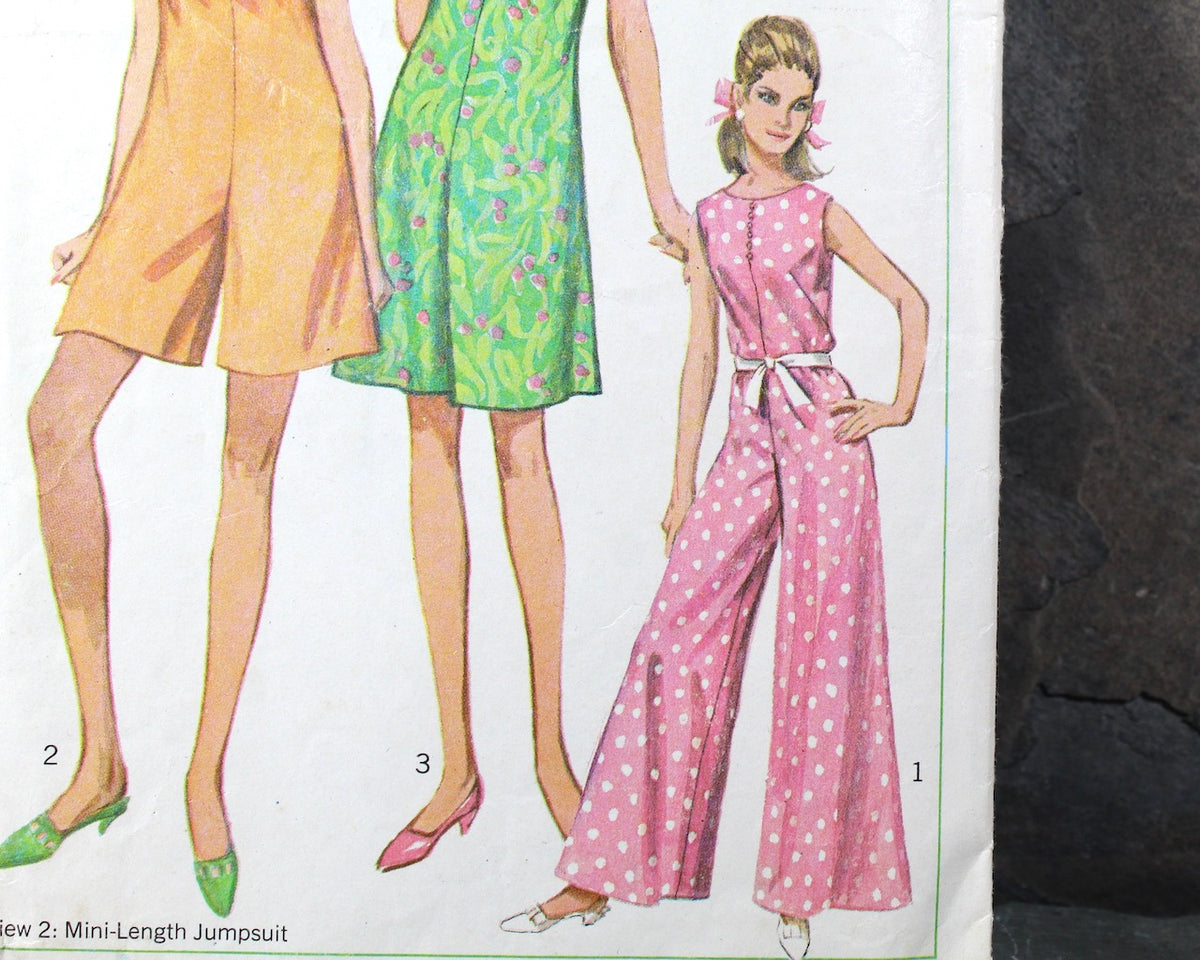 1967 Simplicity #7139 Culottes Pattern | Size 12/Bust 32" | COMPLETE C ...
