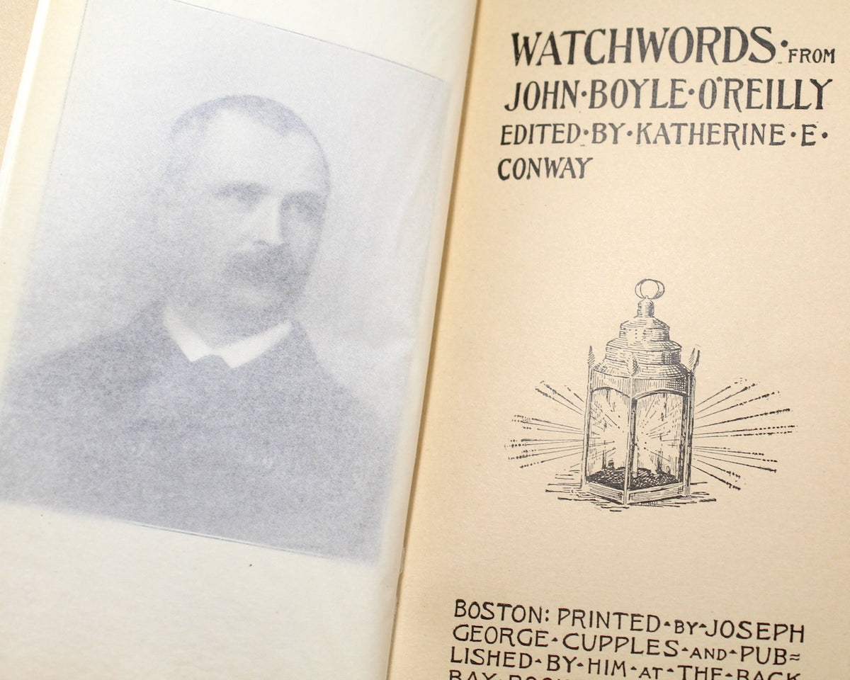 1871 Watchwords by John Boyle O'Reilly, Published by Joseph George Cup ...